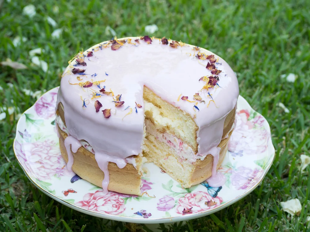 Raspberry & Rose Sponge Cake + Raspberry & Elderflower Cordial ...