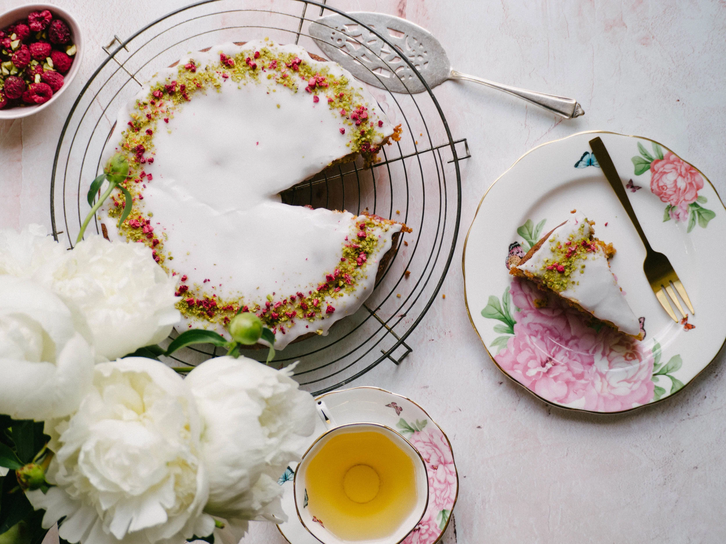 Pistachio Raspberry & Rose Cake — Kulinary Adventures of Kath