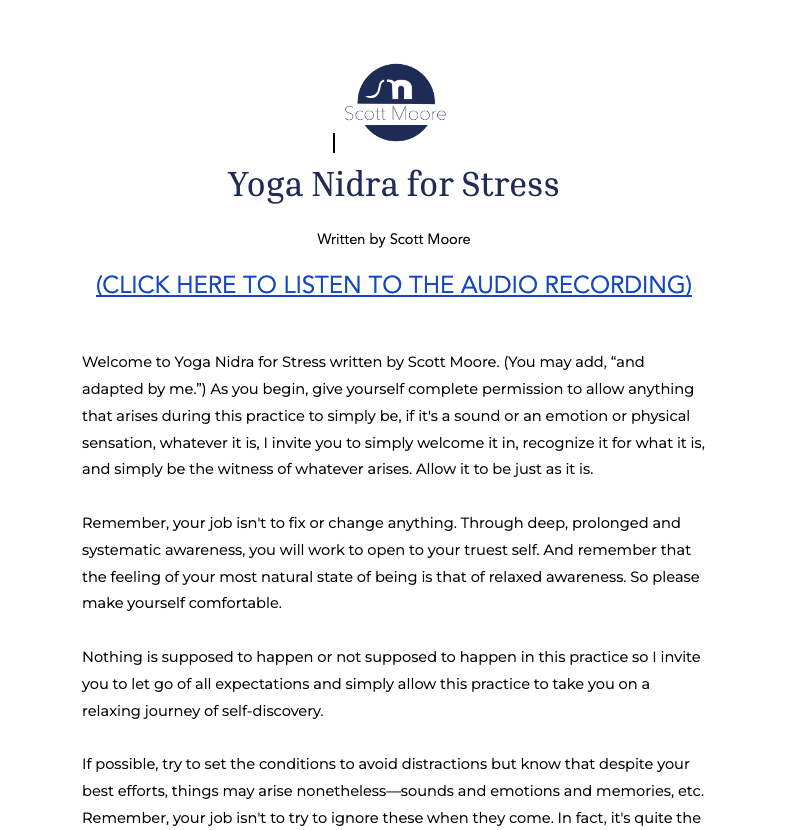 Yoga and Wellness Blog | Scott Moore Yoga