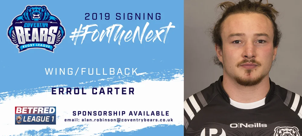 Errol Carter Re-Signs for 2019 — Coventry Bears