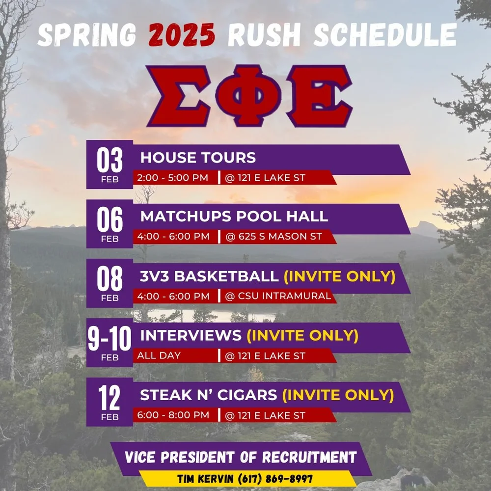 Spring 25 Rush Information — CSU SigEp