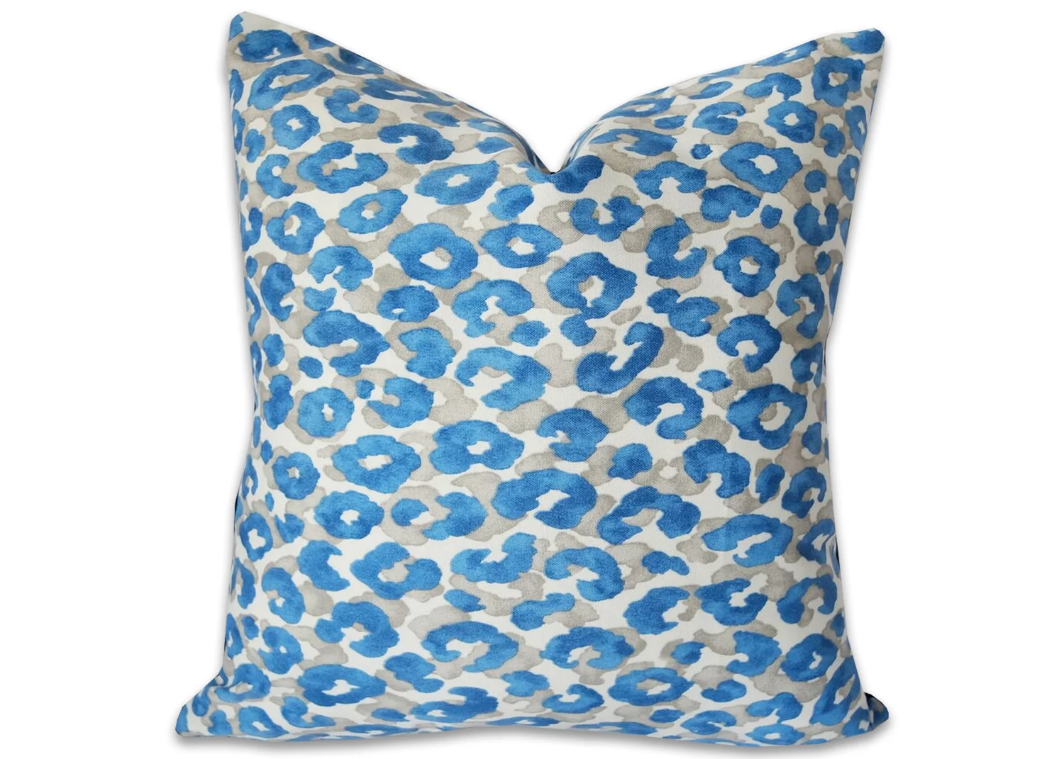 Blue Leopard Print Pillows