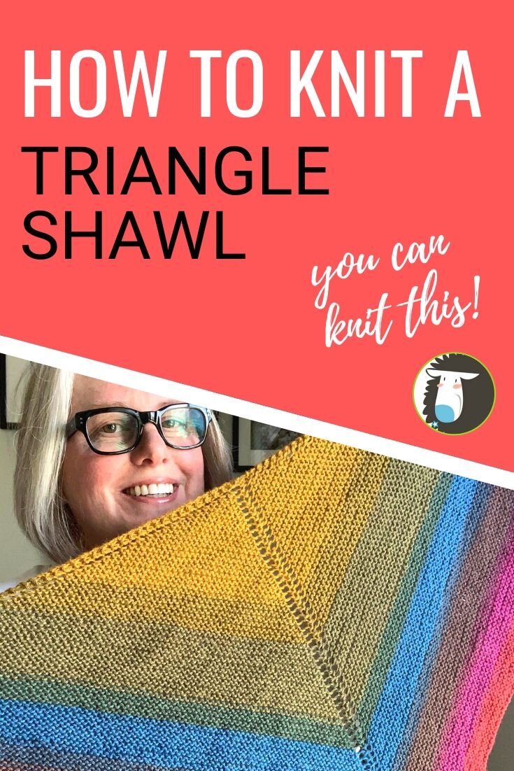 How to Knit an Easy Triangle Shawl Free Knitting Pattern — Blog.NobleKnits