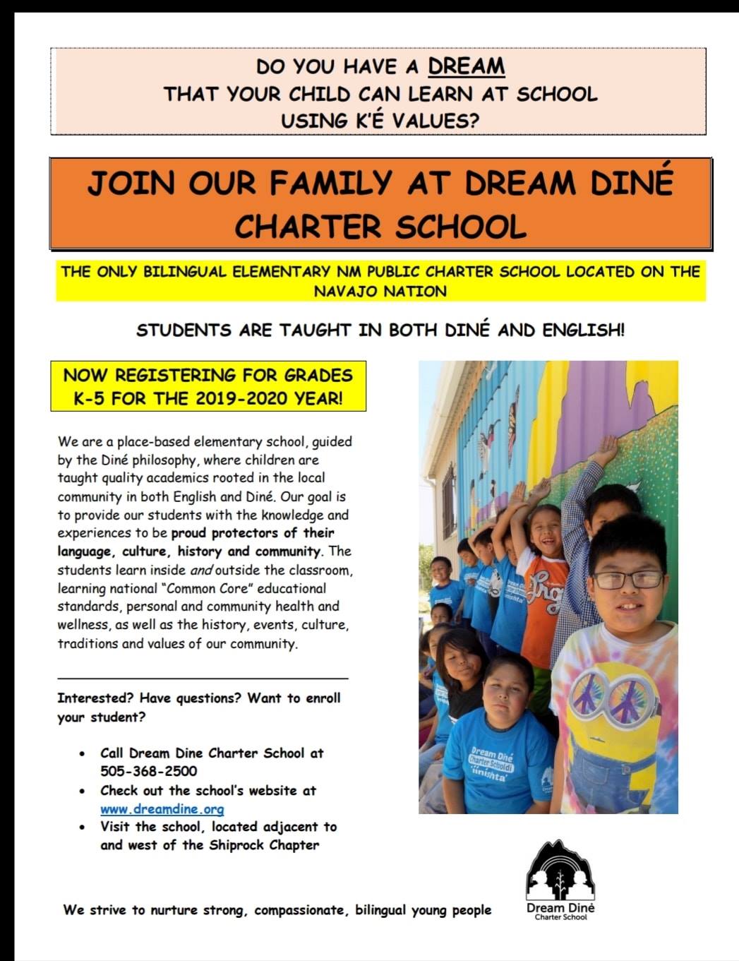 Join Our Family at Dream Diné Charter School — NACA Inspired Schools Network