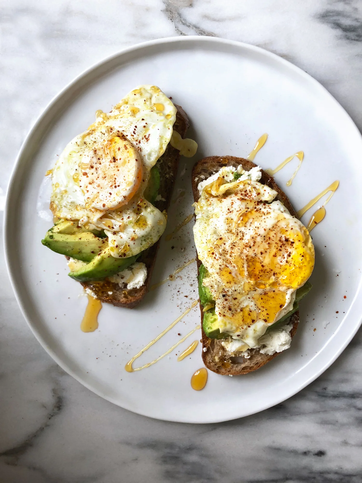 Goat Cheese & Honey Breakfast Toast