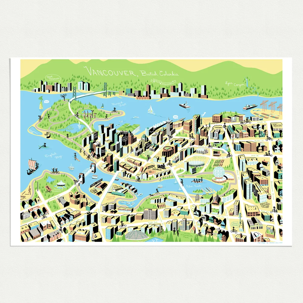 Printable Map Of Downtown Vancouver Bc Vancouver Exact Map V.3.08: