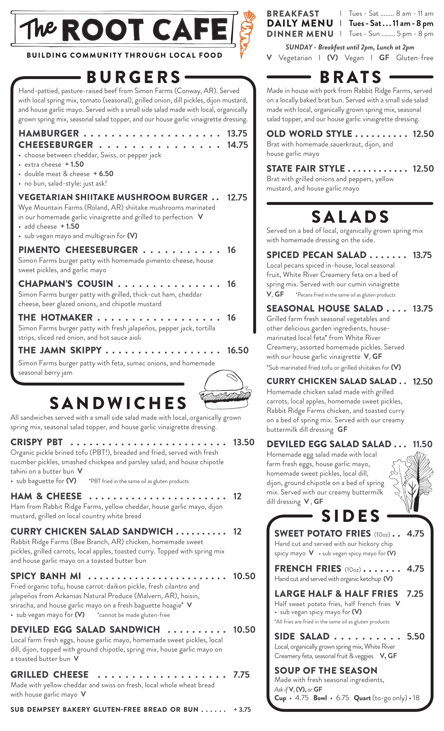 Menu — The Root Cafe