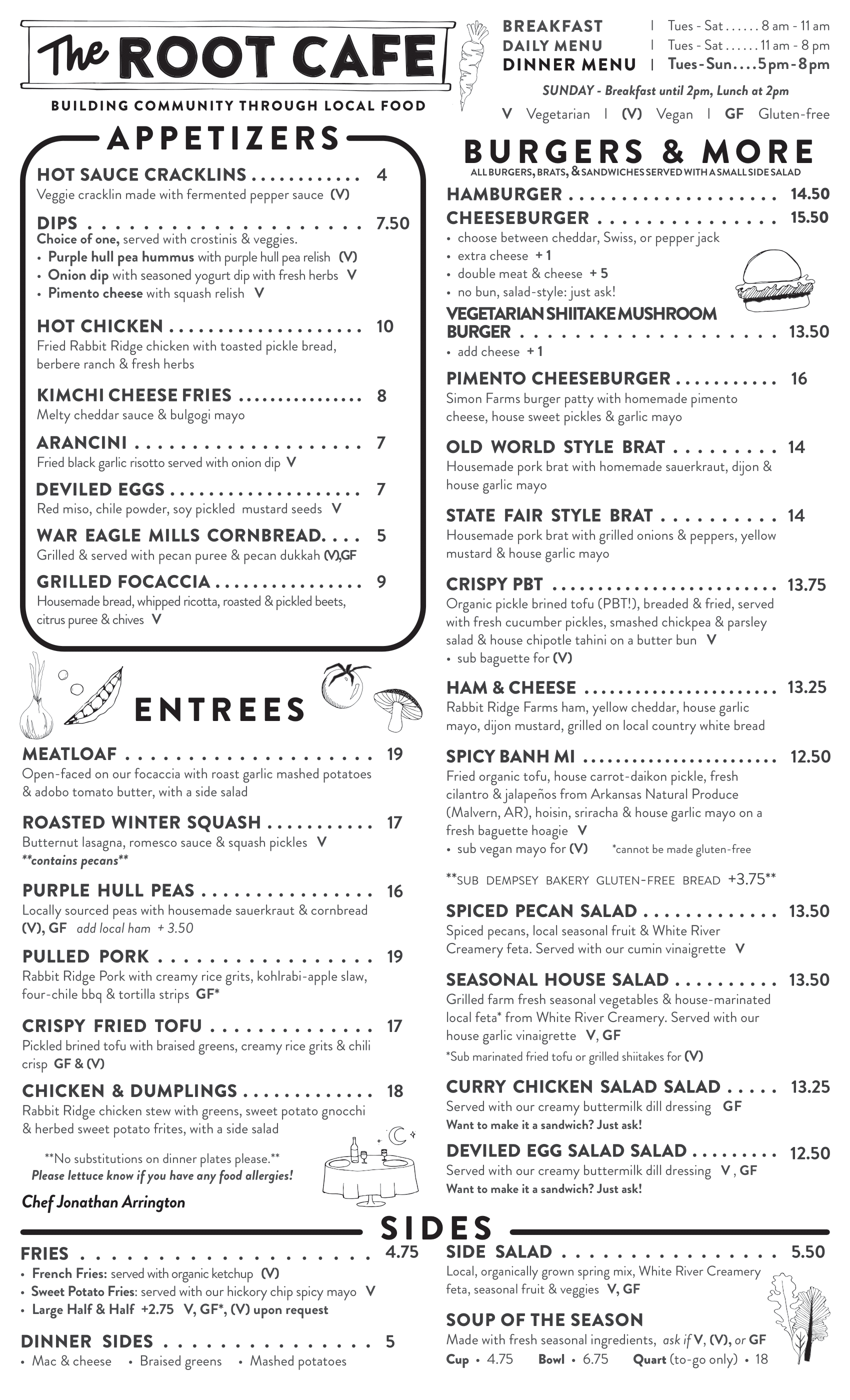 Menu — The Root Cafe