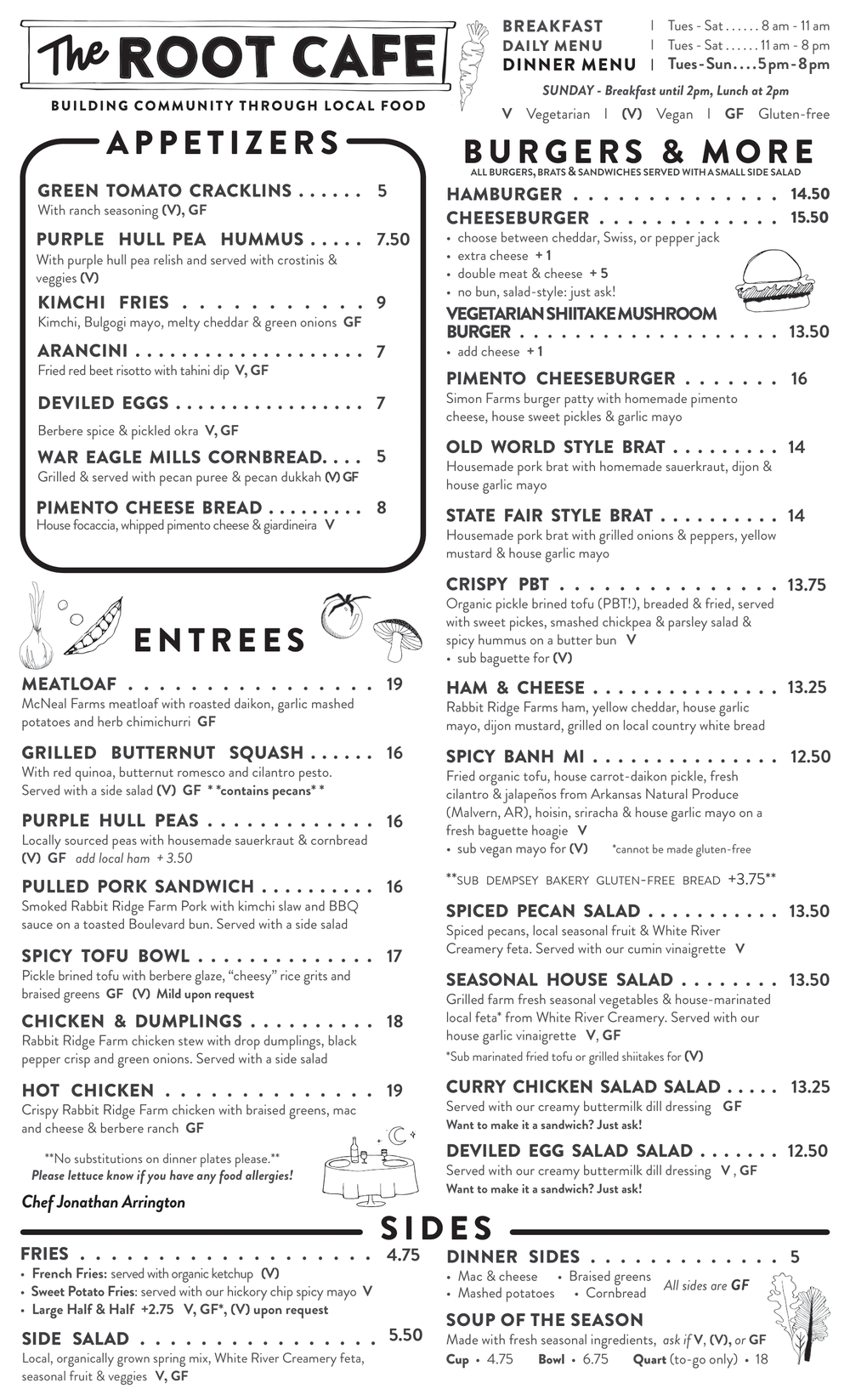 Menu — The Root Cafe
