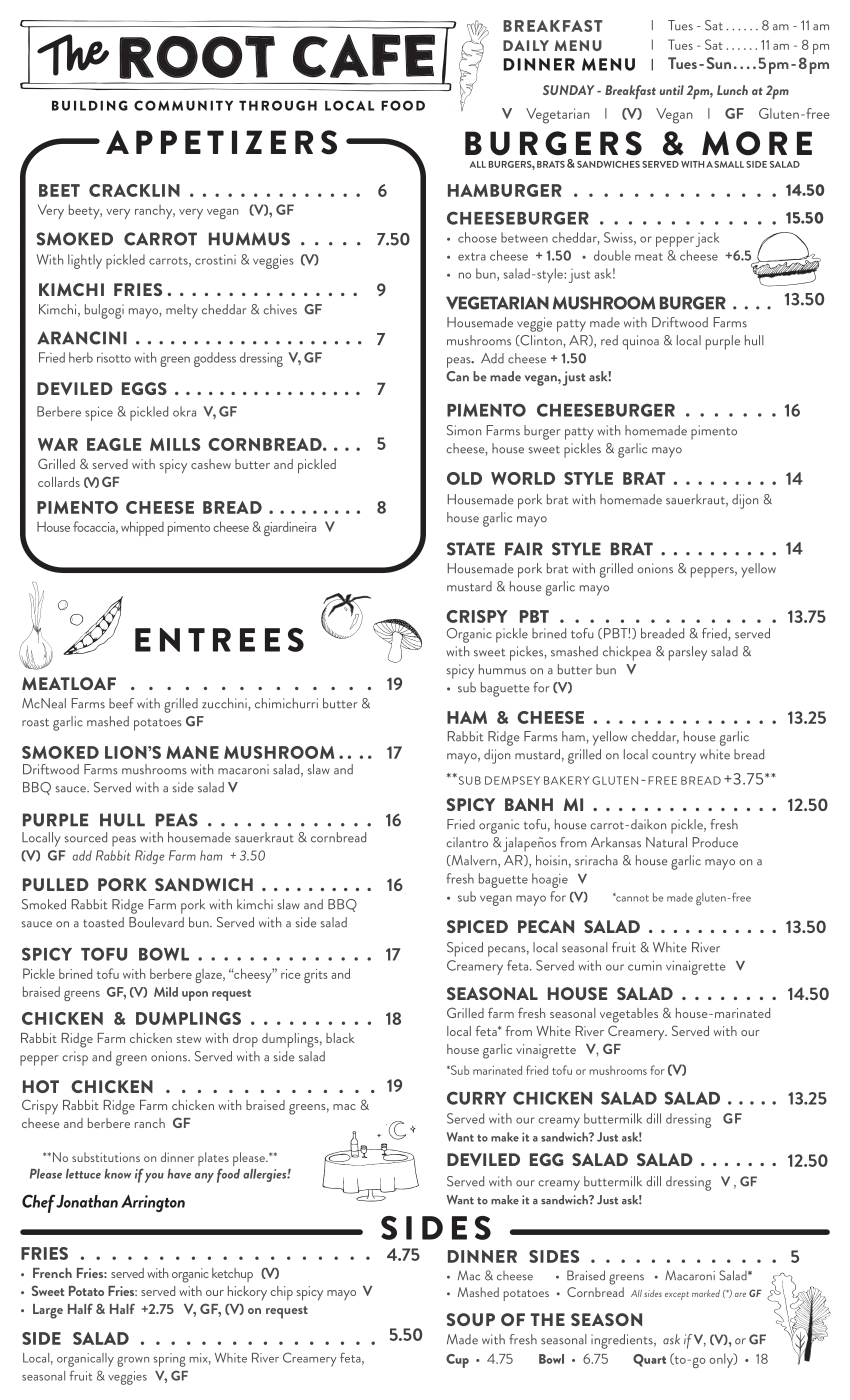 Menu — The Root Cafe
