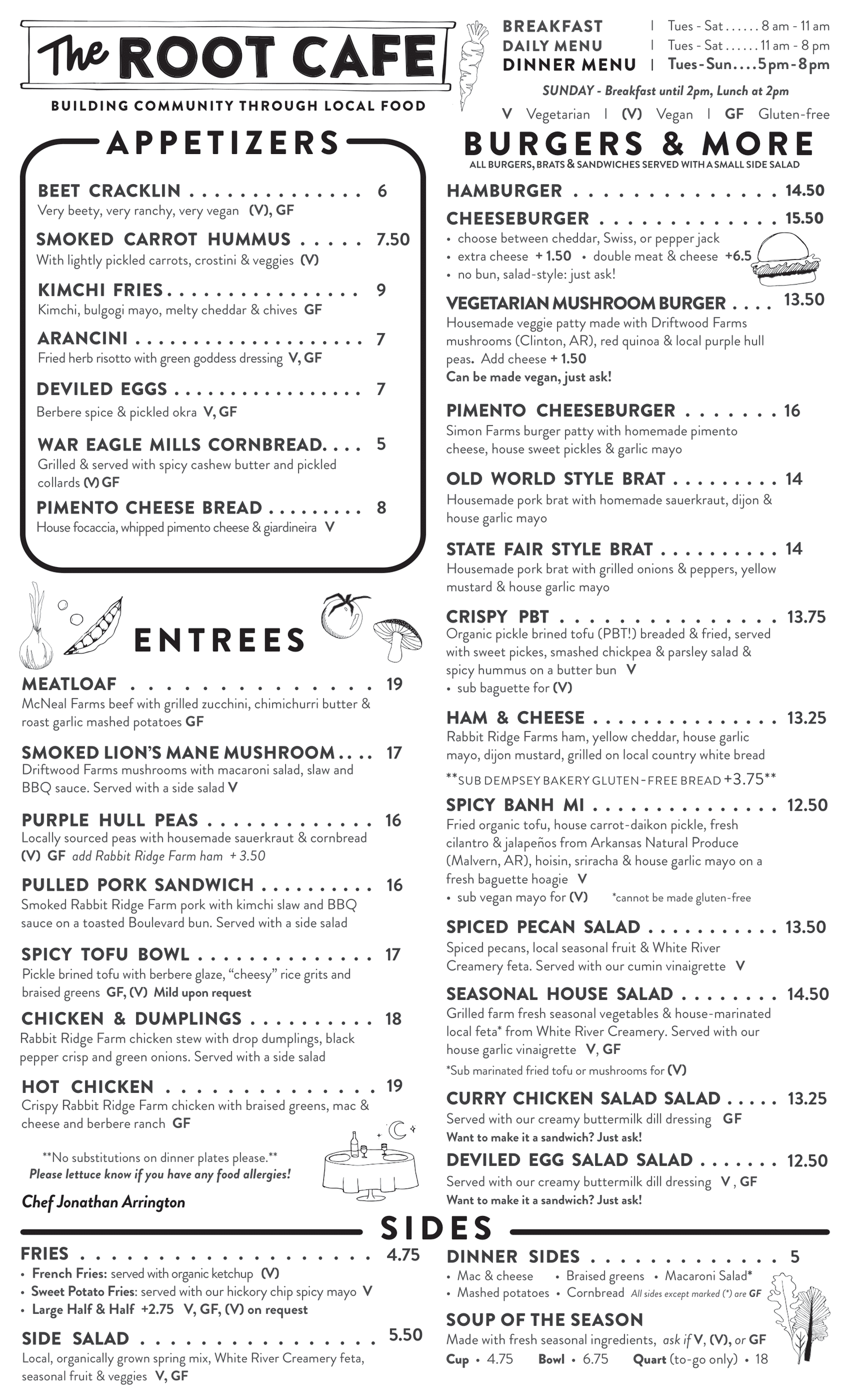 Menu — The Root Cafe