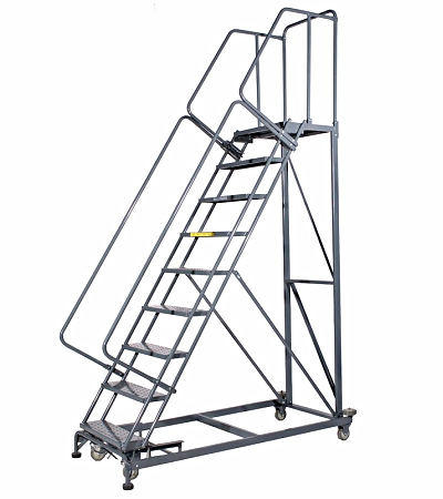 Weight Actuated Lock Step Rolling Ladder | Platforms and Ladders