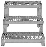 Steel, Stainless Steel or Aluminum Adjustable Industrial Steps ...