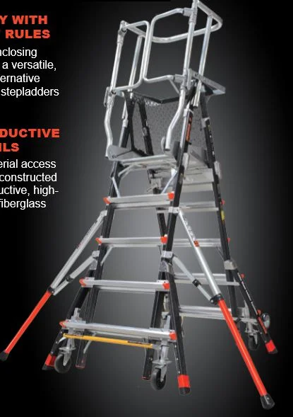 Adjustable Safety Cage [Foldable] | Platforms and Ladders