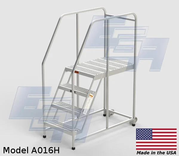Industrial Mobile Aluminum Work Platform | Platforms and Ladders