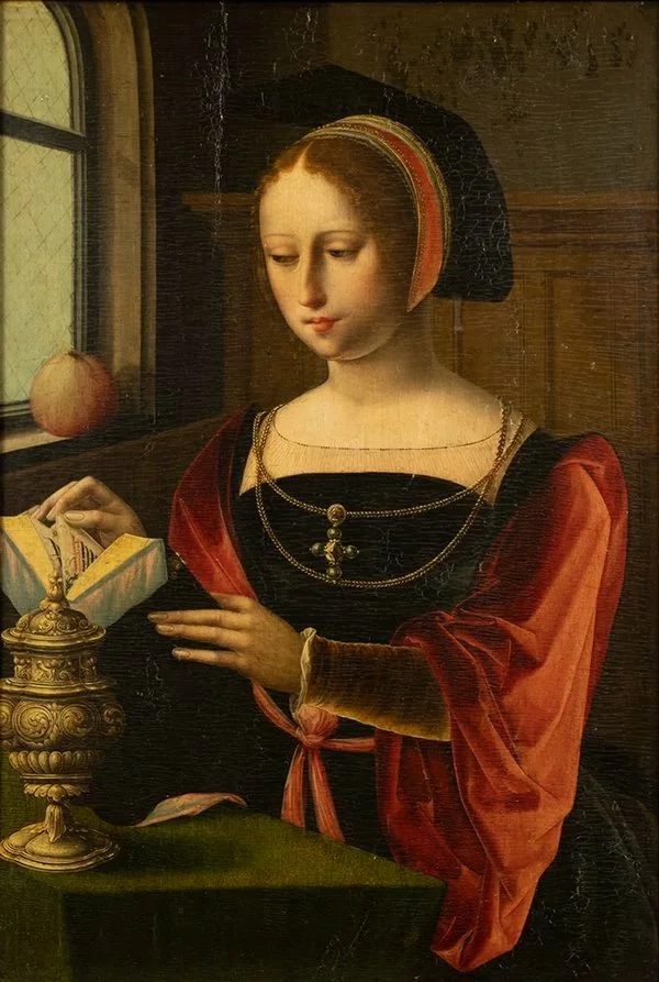 Adopt: Portrait of a Noble Lady Reading Her Prayer Book — Zanesville ...
