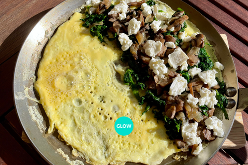 Omelette with spinach, mushrooms and goat´s cheese — Holistic health ...