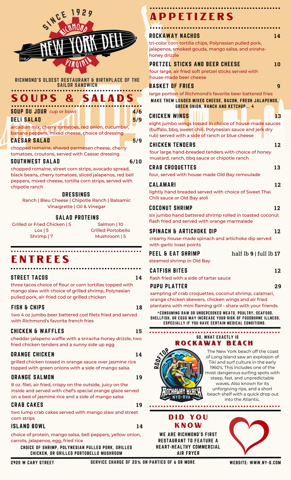 Lunch & Dinner — New York Deli