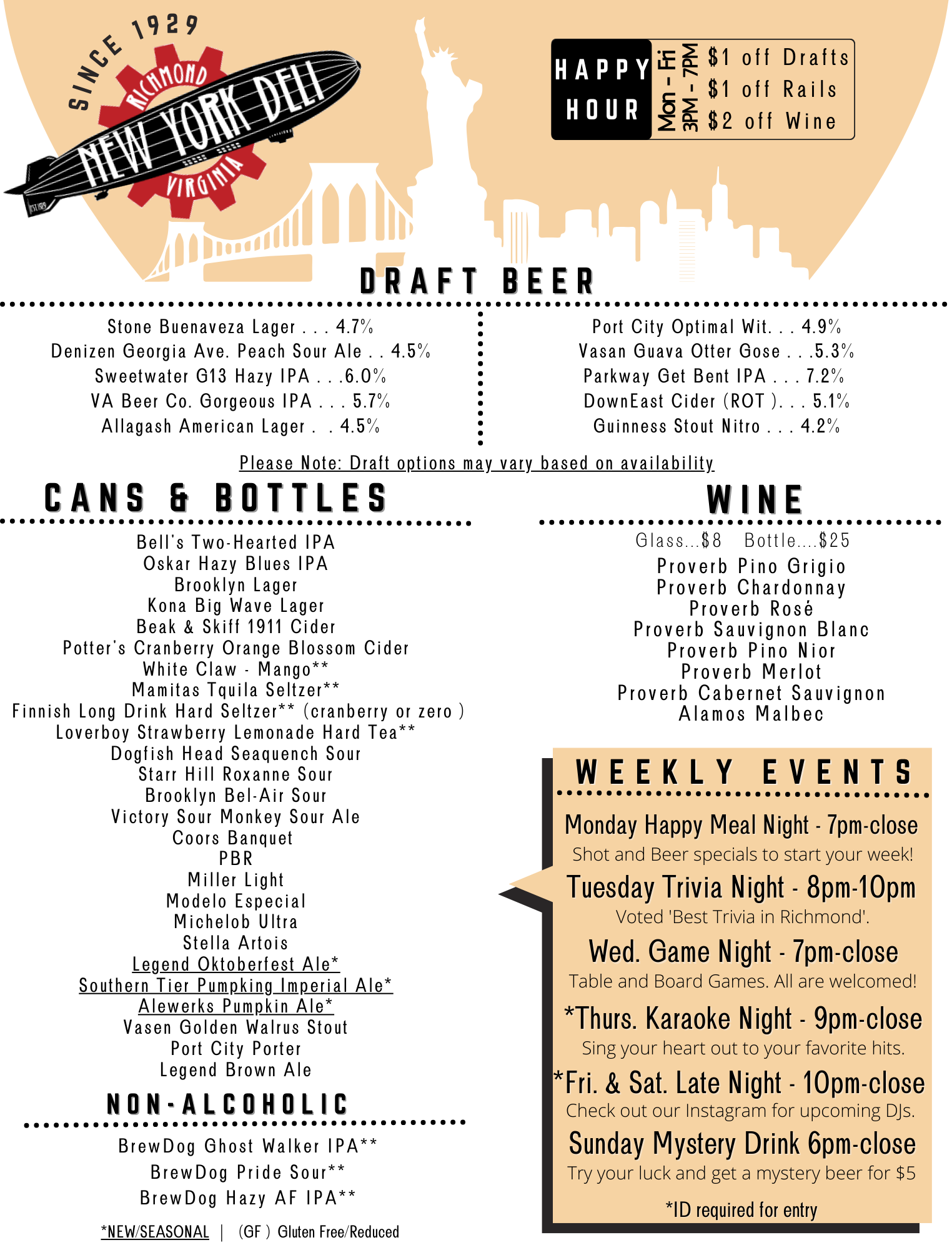 Beverages — New York Deli