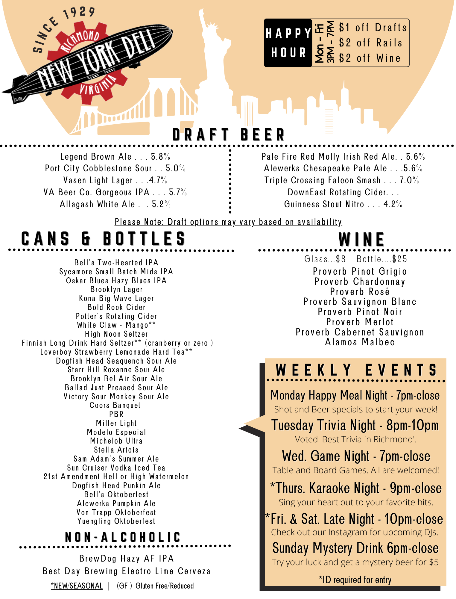 Beverages — New York Deli