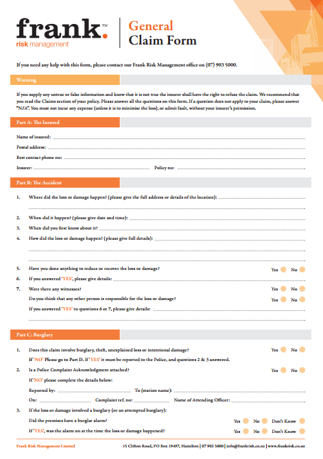 Insurance Claims Support | Frank Risk Management — Frank Risk Management