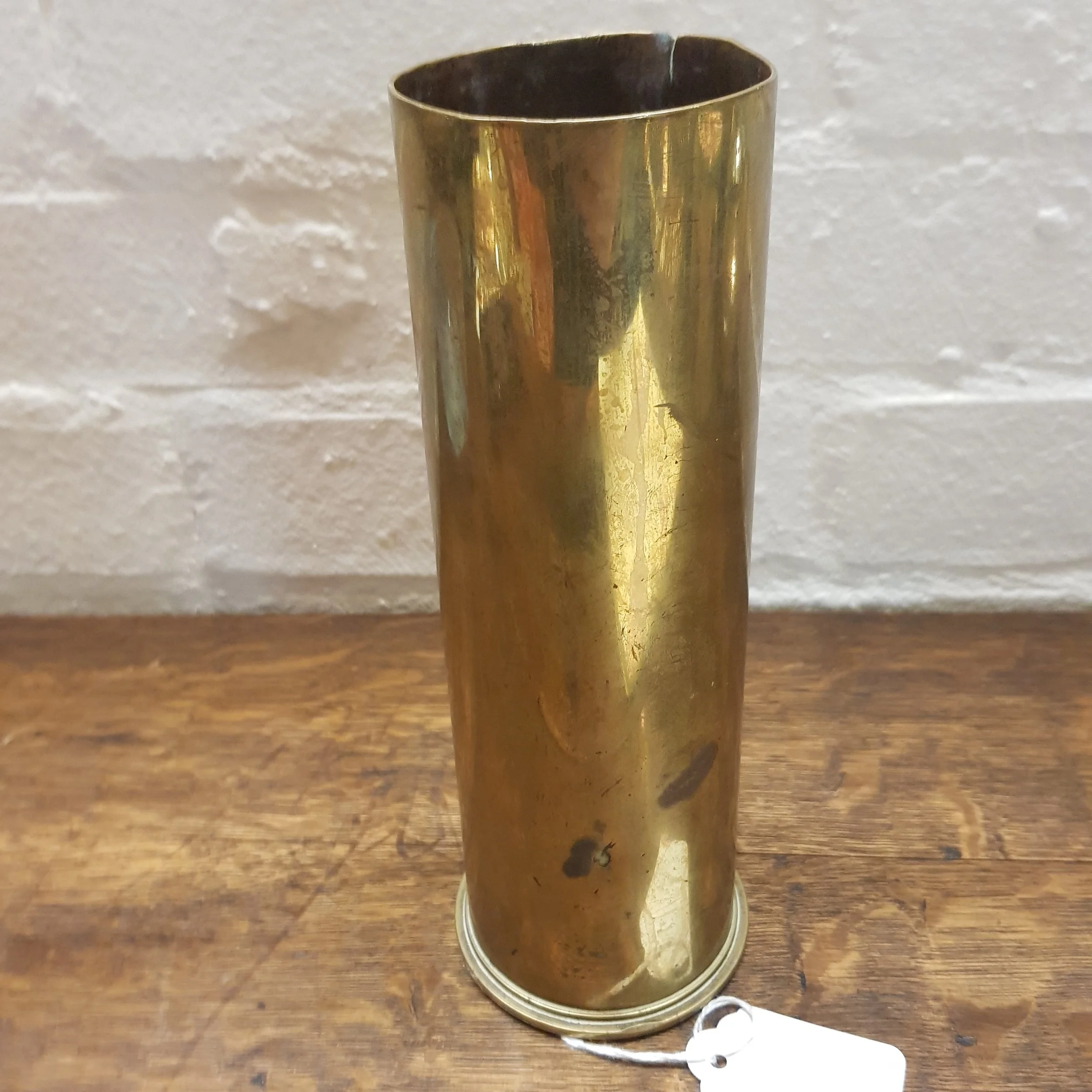 WW1 Brass Shell Trench Art Vase Engraved with Ypres, Somme, May, 1915 ...