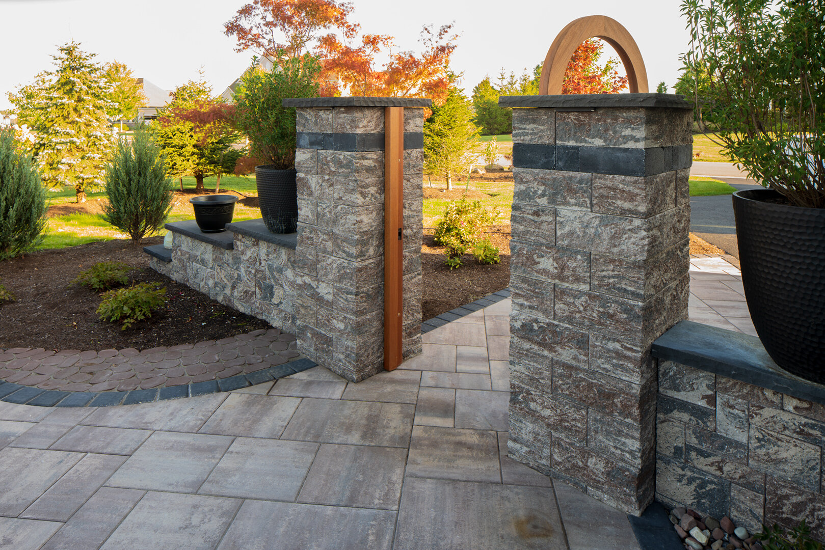 Stone Driveway Pillars