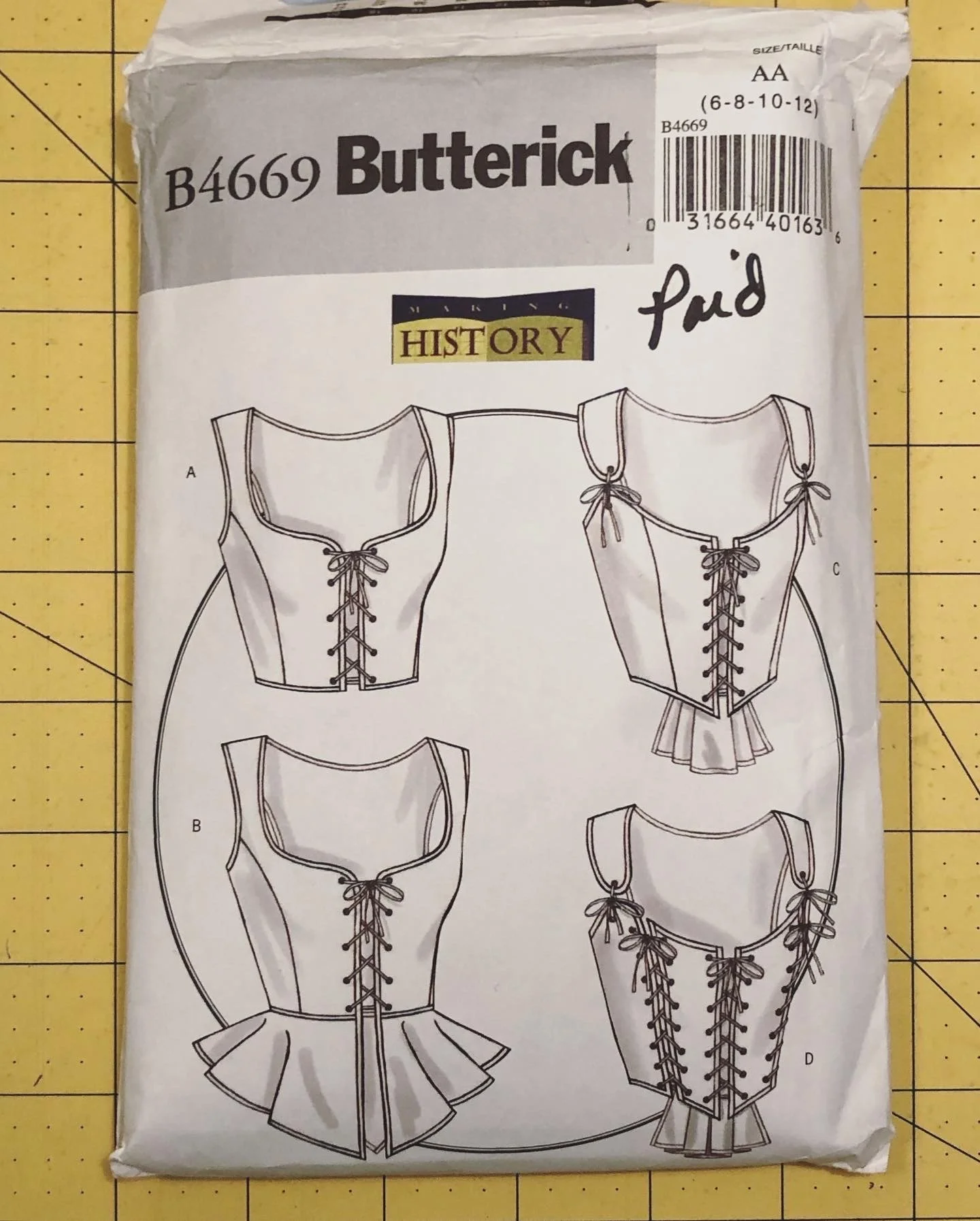 Butterick Making History Sewing Pattern B4669 - Corset Vest — Thea Starr