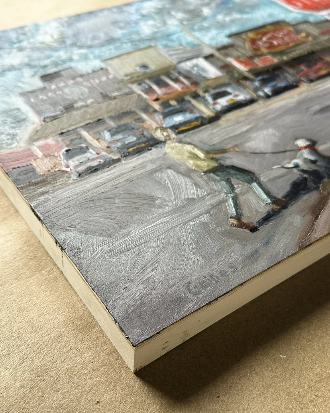 Drew GainesBurro Street Original Cloudcroft Painting by Drew Gaines