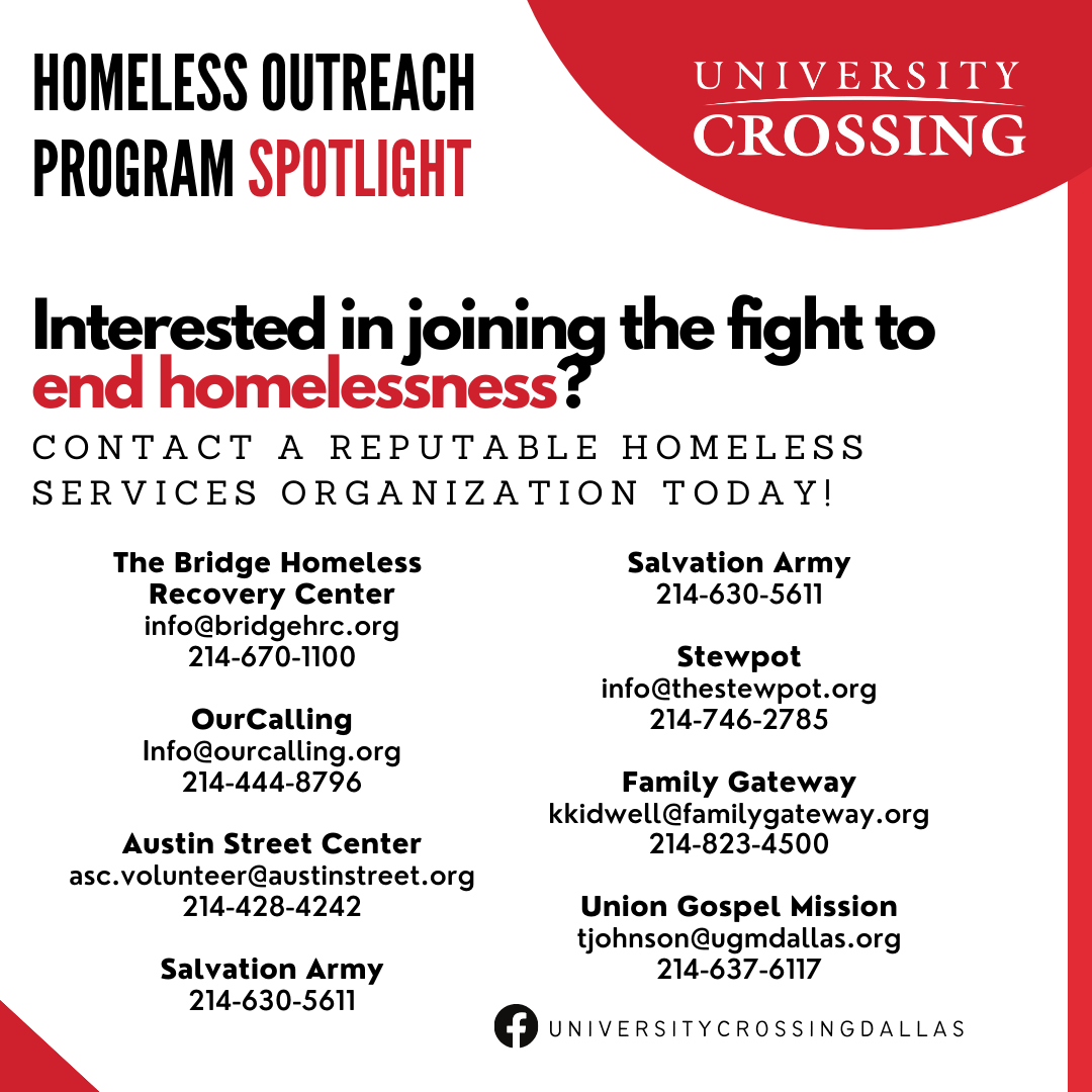 Homeless Outreach — University Crossing