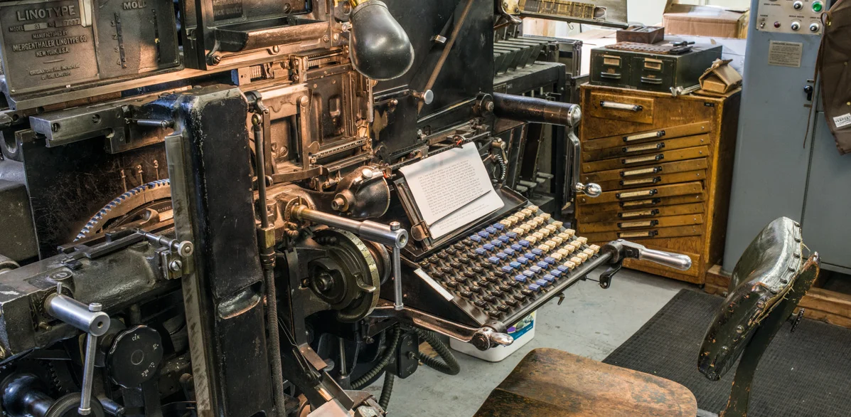 About Fiddleink: Linotype Machine created Meaningful Laborious Quality ...