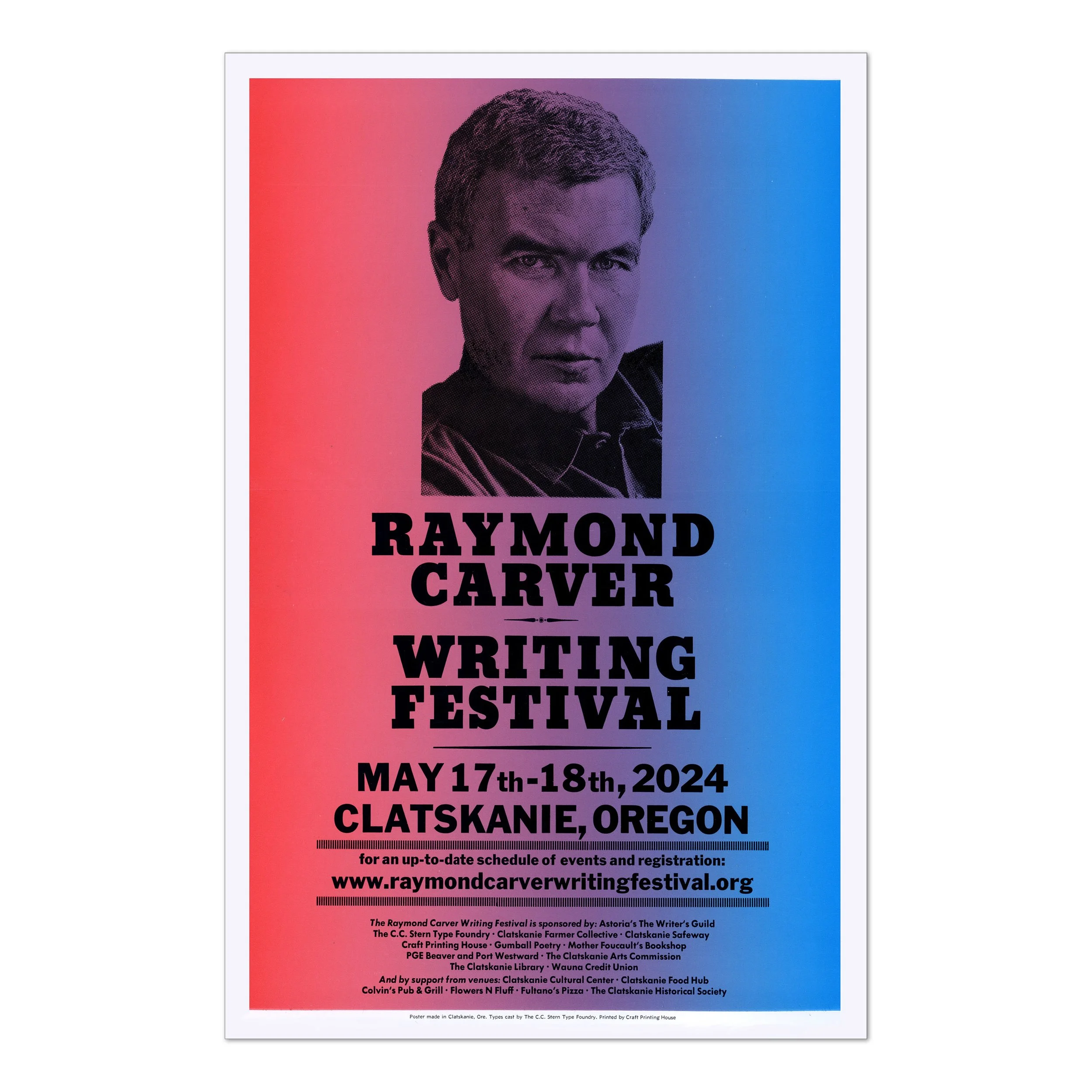 Raymond Carver Writing Festival Poster — Fiddleink