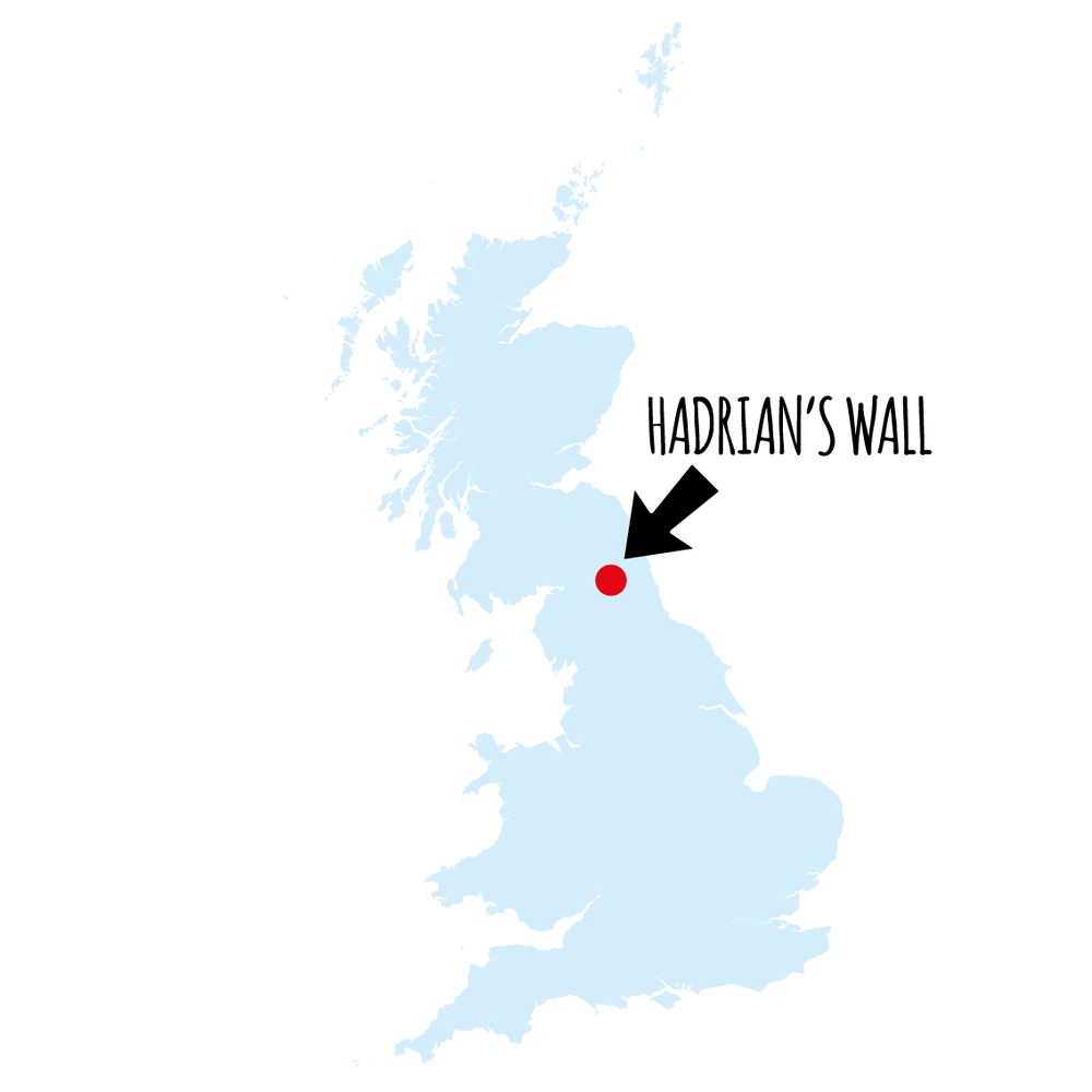 Hadrian's Wall | Britain's Top 50 Adventure Locations — Marvellous Maps