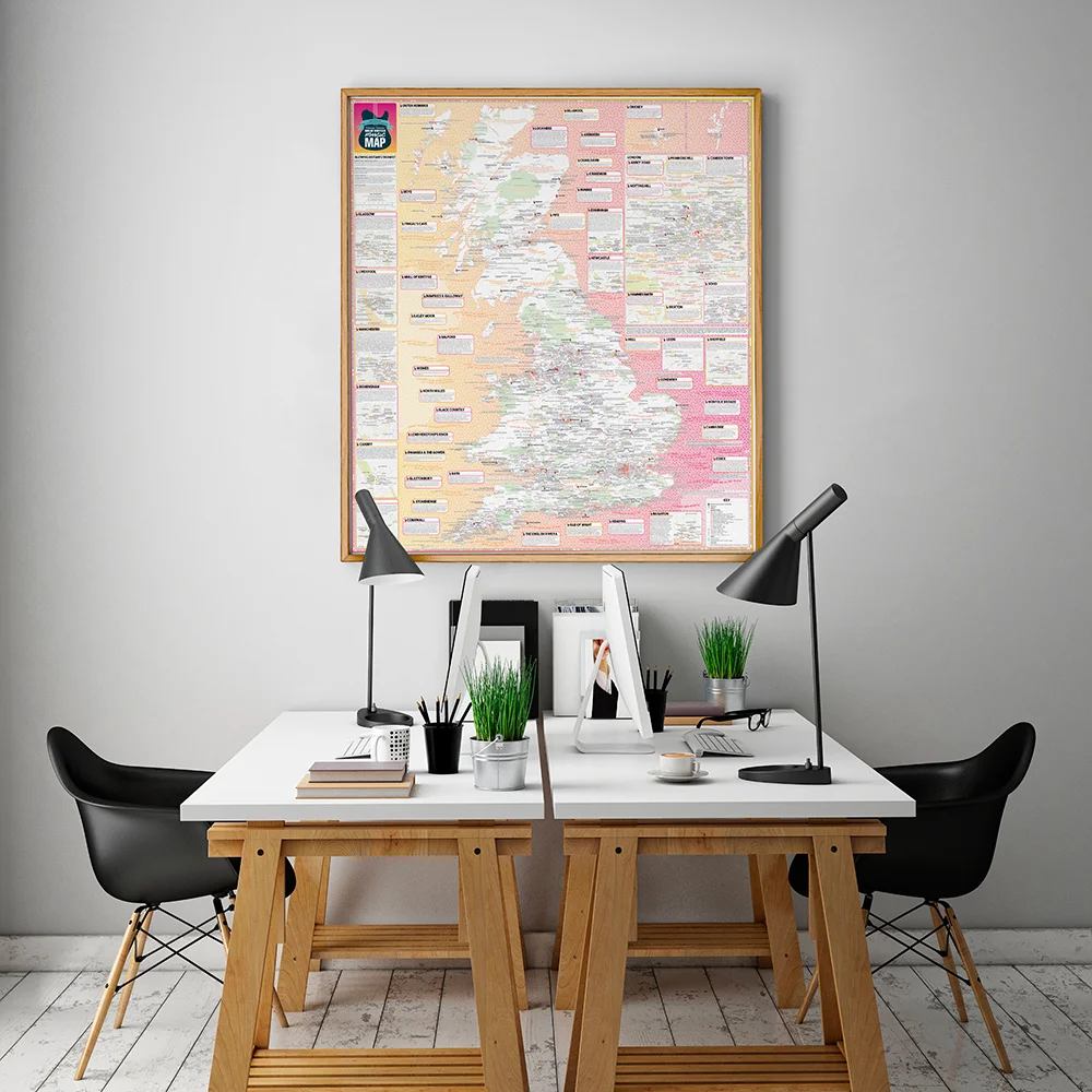 STG's Fastidiously Orchestrated Great British Music Map - Framed ...