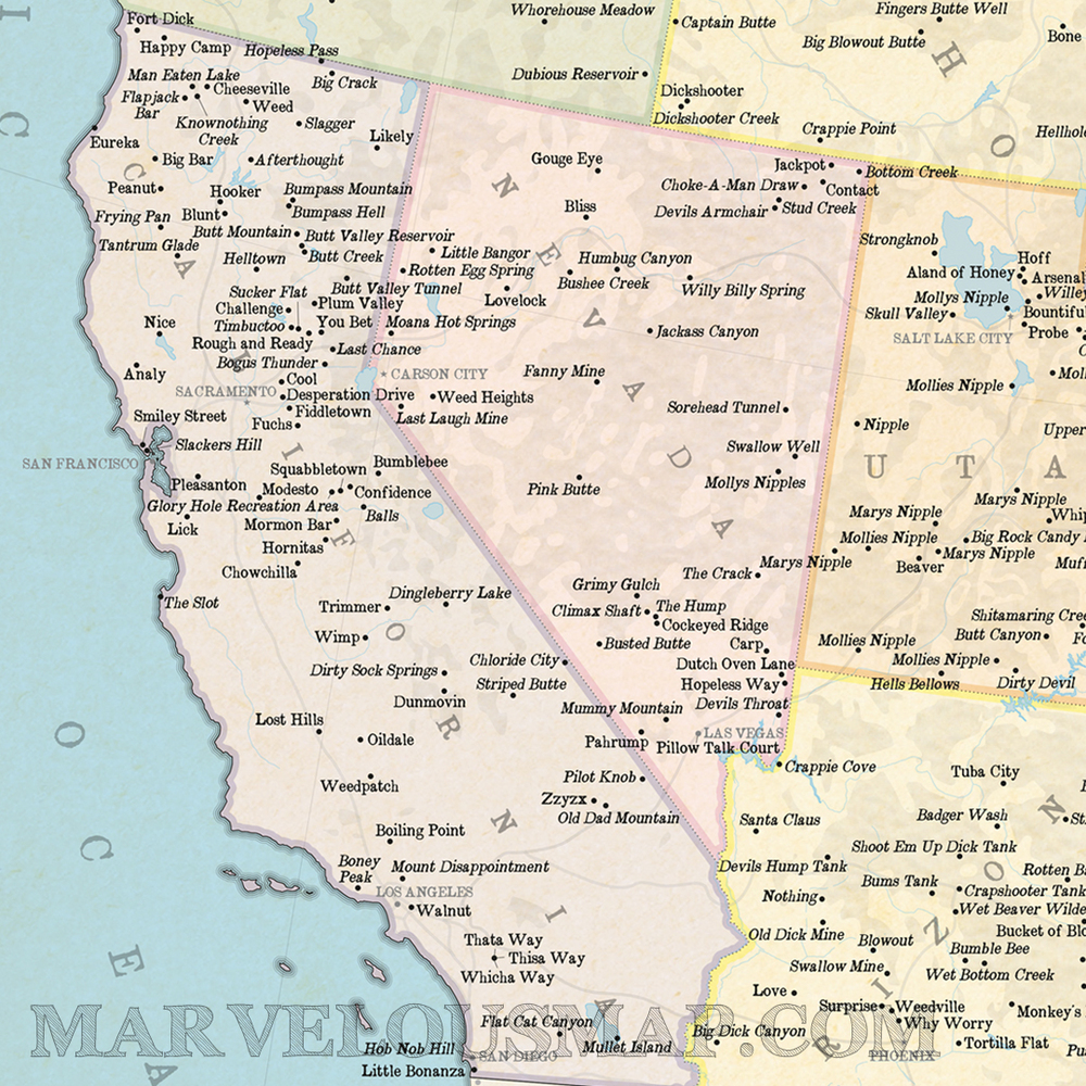 STG's Marvelous Map of Genuine American Place Names — Marvellous Maps