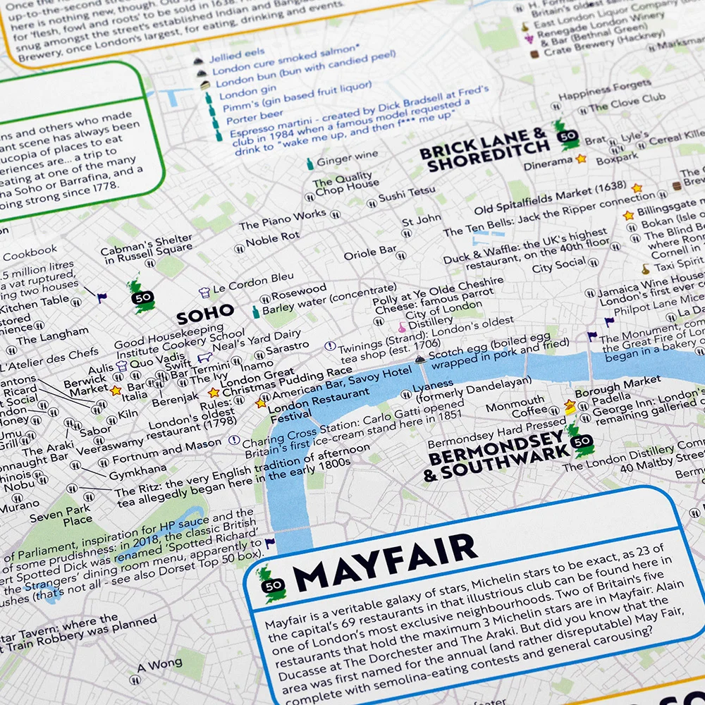 STG's Delightfully Stuffed Great British Food and Drink Map - Flat ...