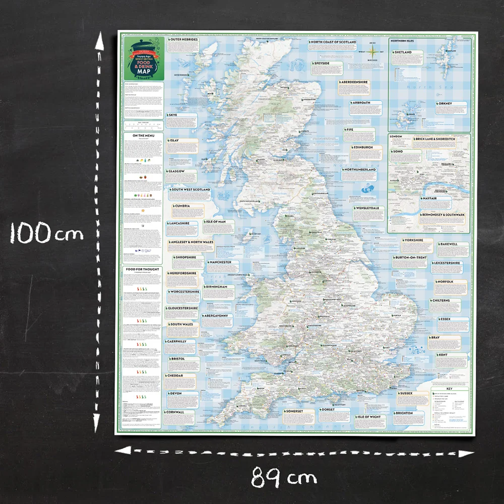 STG's Delightfully Stuffed Great British Food and Drink Map - Framed ...