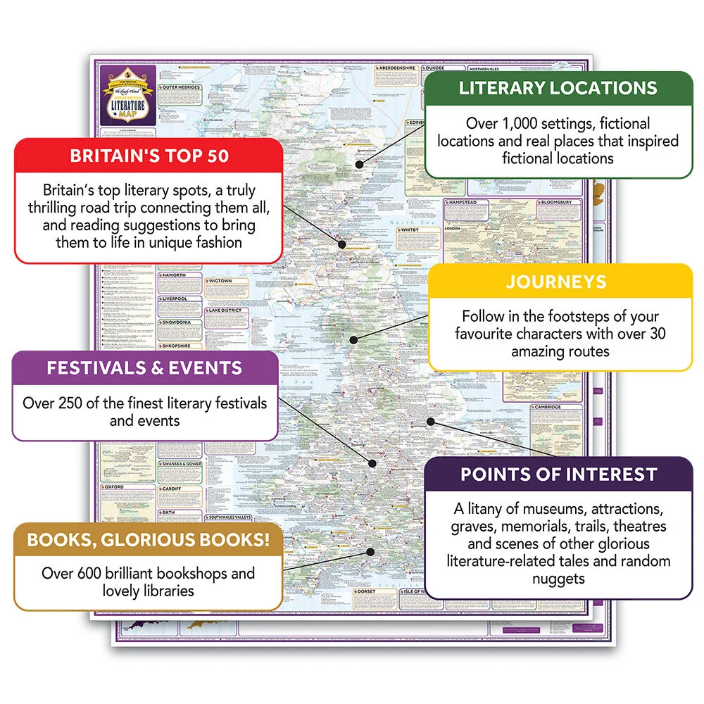 STG's Thrillingly Plotted Great British Literature Map — Marvellous Maps