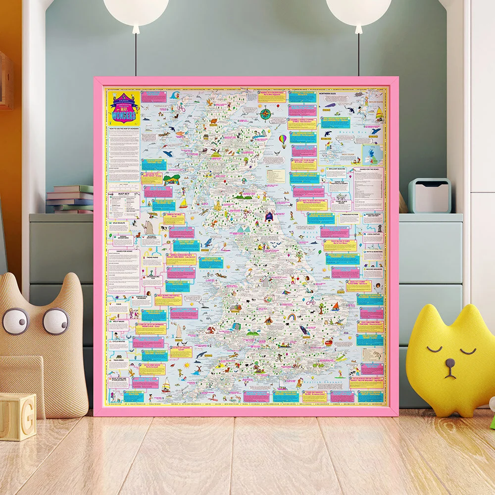STG’s Amazingly Adventure-Filled Great British Map of Wonders - Framed ...