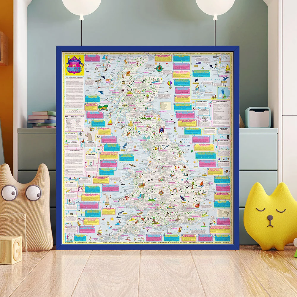 STG’s Amazingly Adventure-Filled Great British Map of Wonders - Framed ...