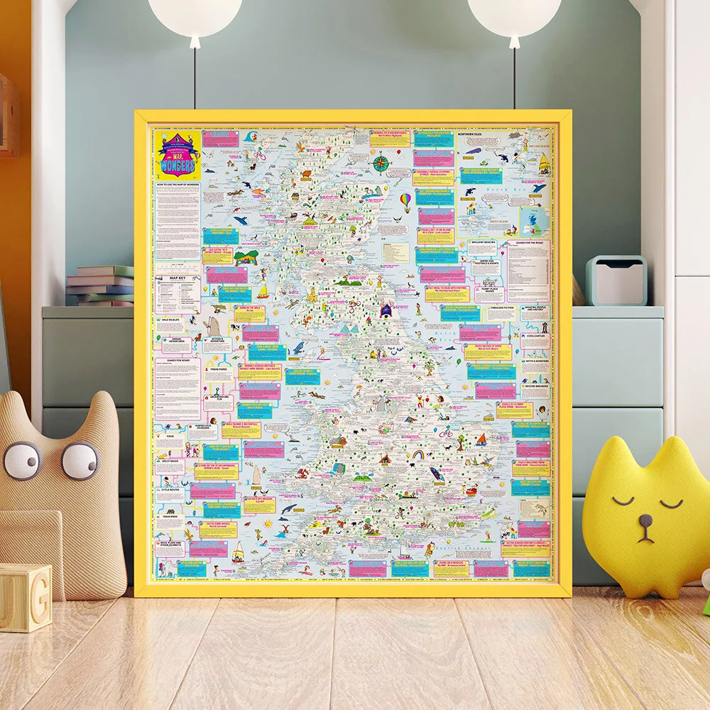 STG’s Amazingly Adventure-Filled Great British Map of Wonders - Framed ...