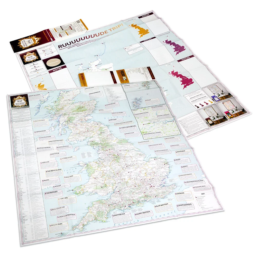 STG's Marvellous Map of Great British Place Names - Flat — Marvellous Maps