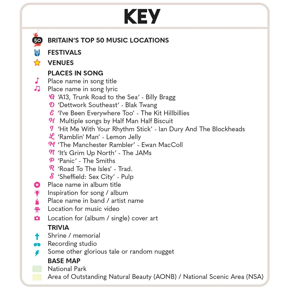STG's Fastidiously Orchestrated Great British Music Map - Framed ...