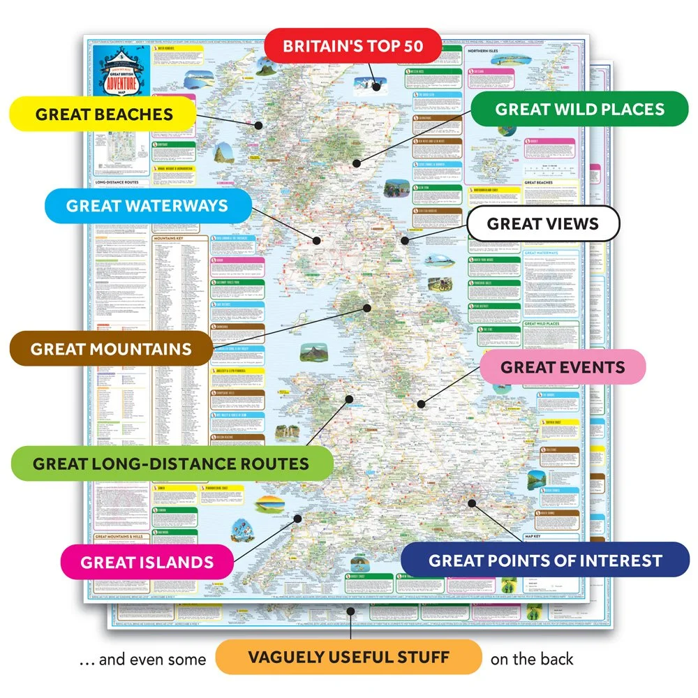 STG's Joyously Busy Great British Adventure Map (2nd edition) - Flat ...