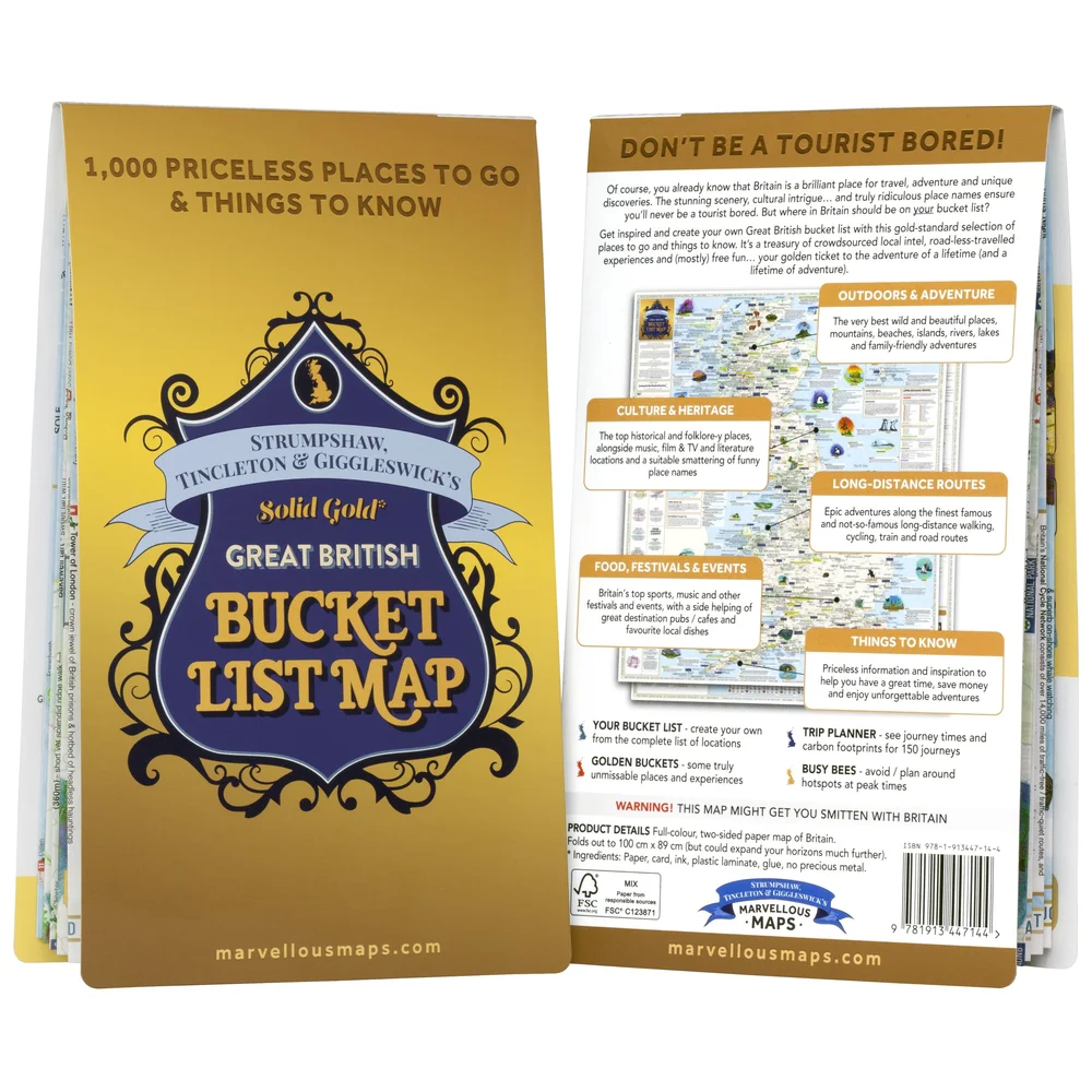 Unique Great British Folded, Flat & Framed Maps — Marvellous Maps