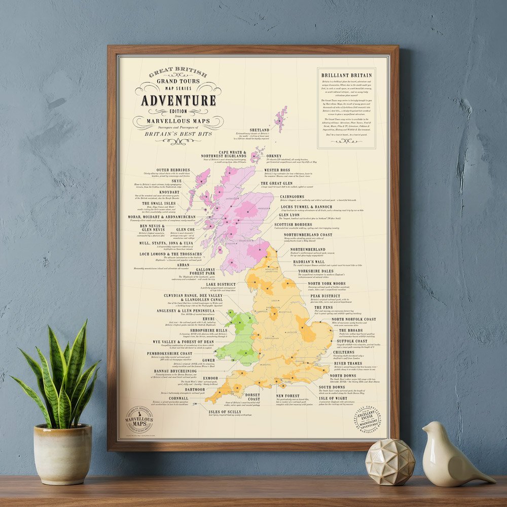 Great British Grand Tours Map Series - Adventure Edition — Marvellous Maps
