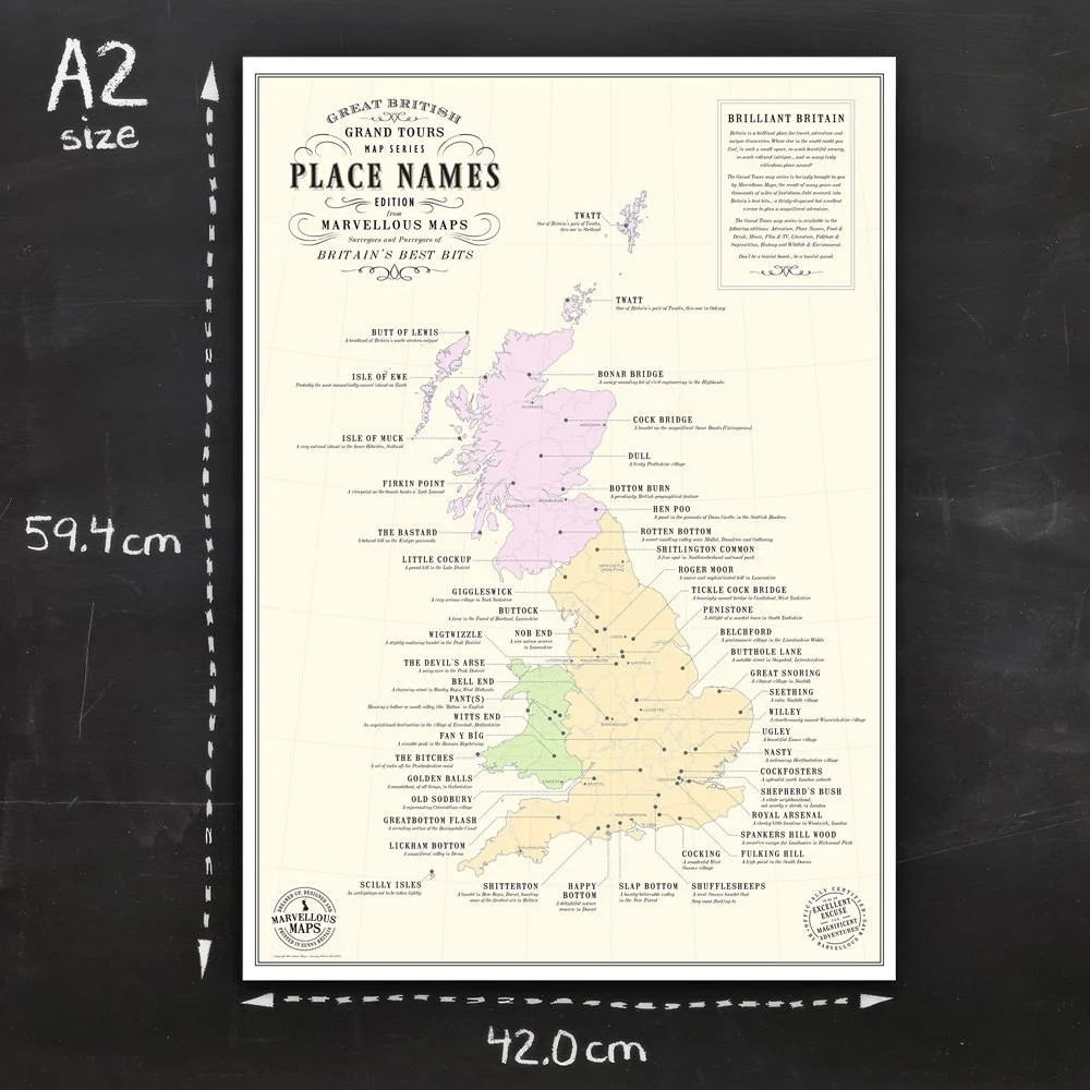 Great British Grand Tours Map Series - Place Names Edition — Marvellous ...