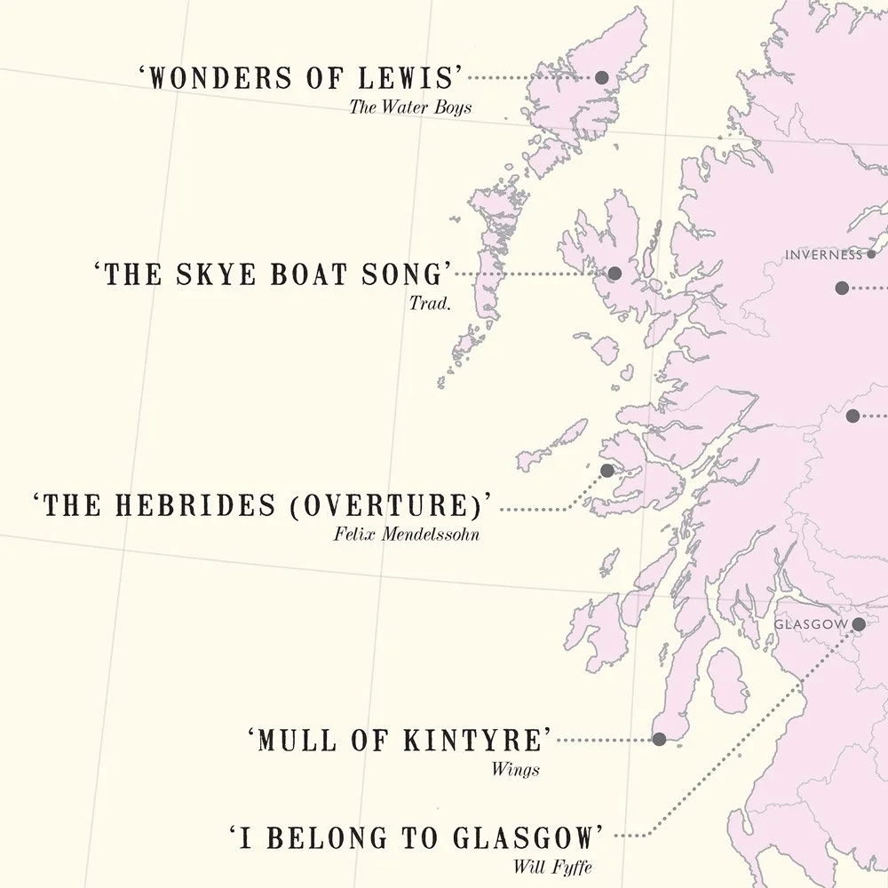 Great British Grand Tours Map Series - Music Edition — Marvellous Maps