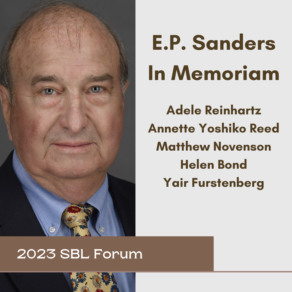 E.P. Sanders In Memoriam — ANCIENT JEW REVIEW