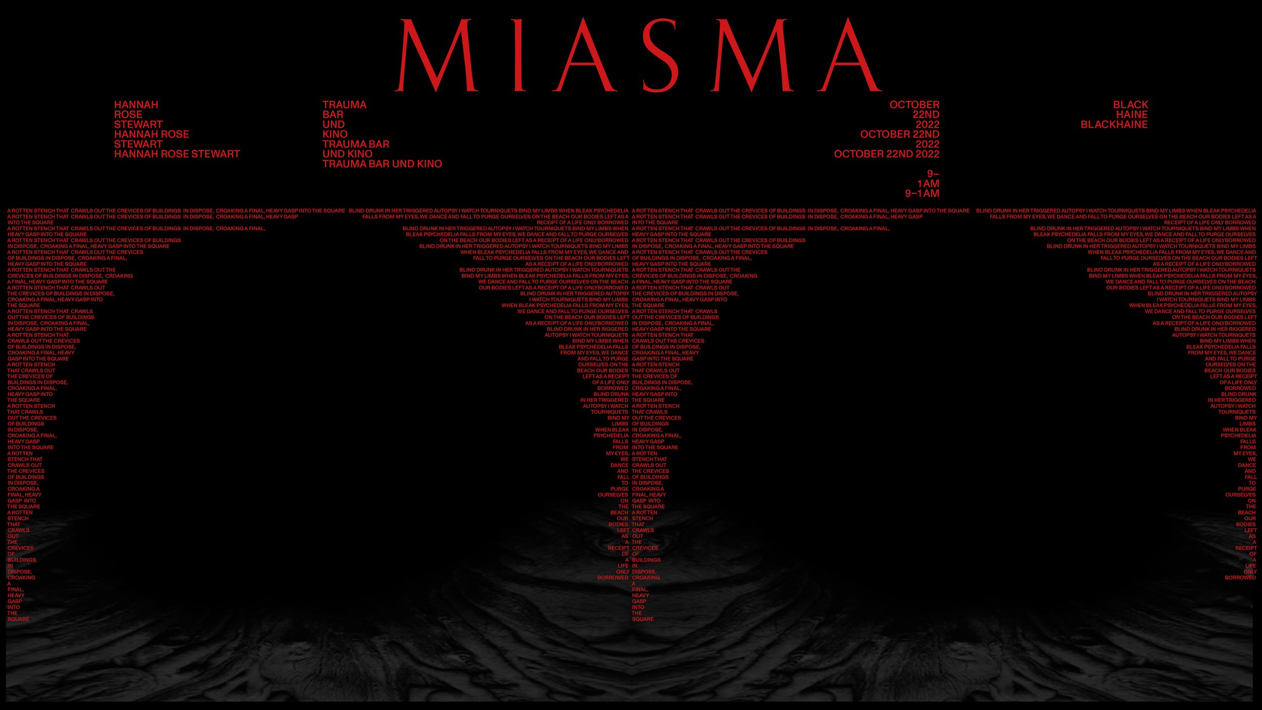 Watch Both Teasers Of "MIASMA", A Live Installation By Hannah Rose ...